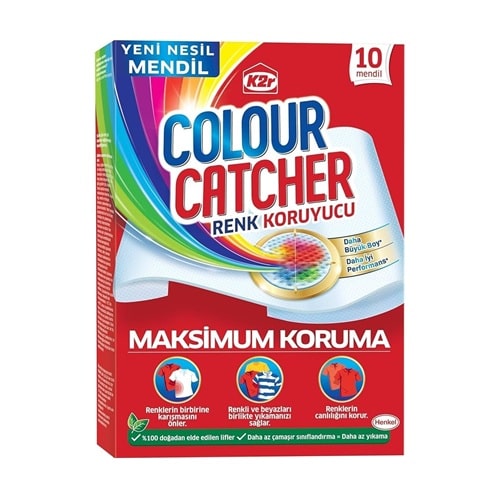 دستمال جذب رنگ لباس هنکل مدل Color Catcher بسته 10 عددی